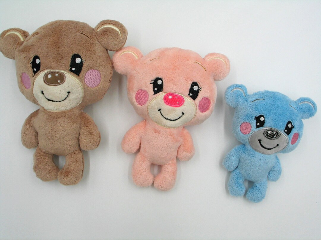 Teddy Bear Stuffie ITH Embroidery , Machine Pattern, ITH Bear Stuffie ...
