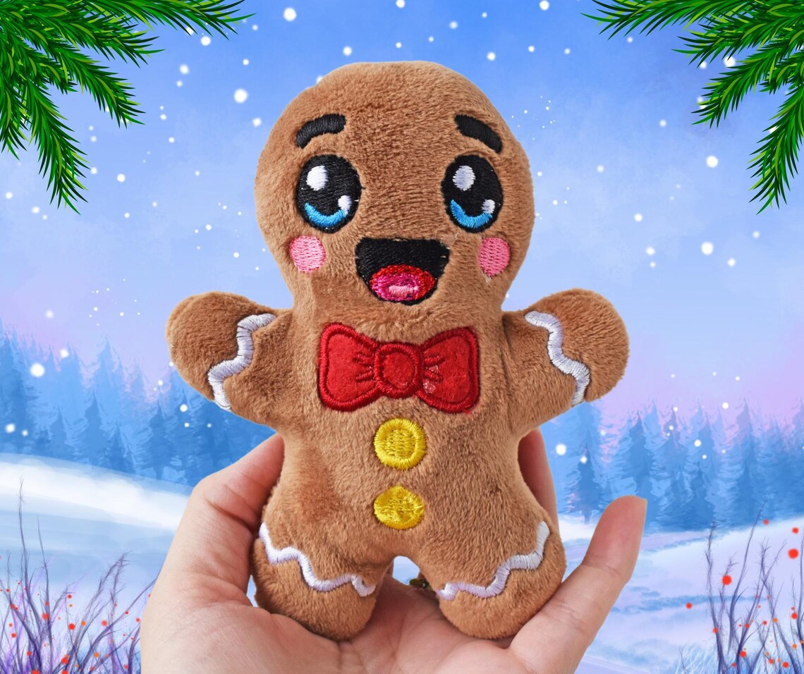 Gingerbread Man Embroidery Pattern , in the Hoop, ITH, Softie Stuffie ...
