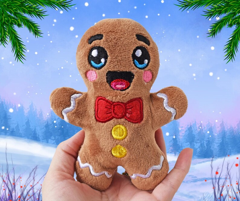 Gingerbread Man Embroidery Pattern , in the Hoop, ITH, Softie Stuffie ...