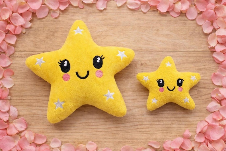 Star Embroidery Pattern, in the Hoop ITH, Softie Stuffie Plushie Kids ...