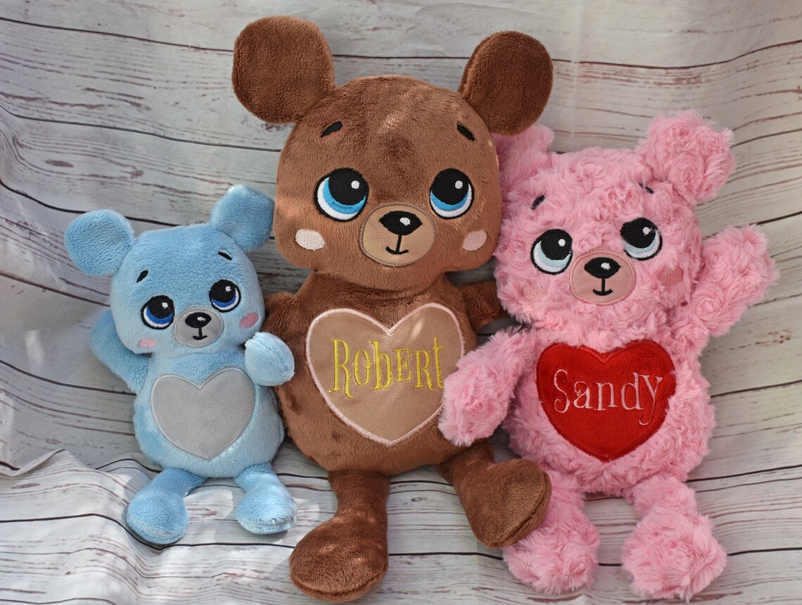 Teddy Bear Stuffie ITH Embroidery , Machine Pattern, ITH Bear Stuffie ...
