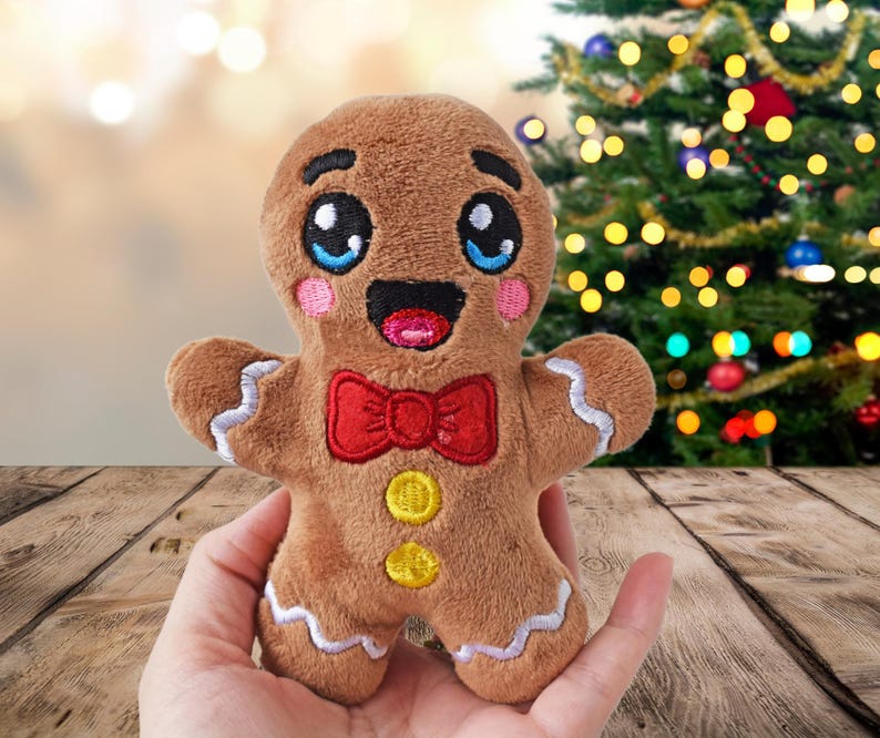 Gingerbread Man Embroidery Pattern , in the Hoop, ITH, Softie Stuffie ...