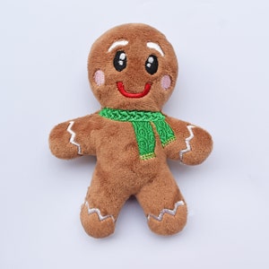 Gingerbread Man in Scarf Embroidery Pattern , in the Hoop, ITH, Softie ...