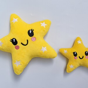 Star Embroidery Pattern, in the Hoop ITH, Softie Stuffie Plushie Kids ...