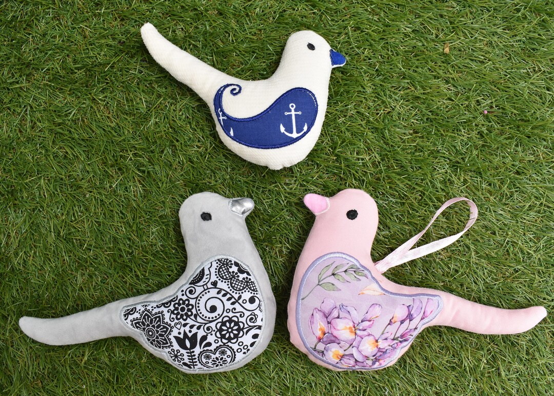 Bird Stuffie ITH Embroidery 2 Types of Wing Machine Pattern, ITH Bird ...