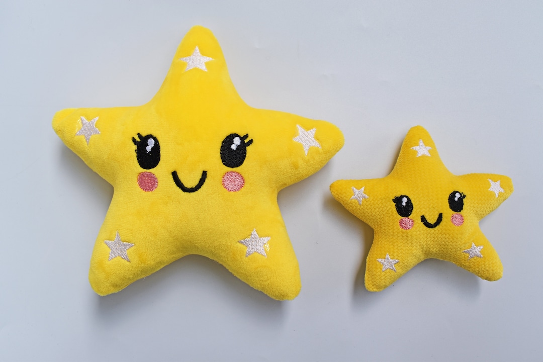 Star Embroidery Pattern, in the Hoop ITH, Softie Stuffie Plushie Kids ...