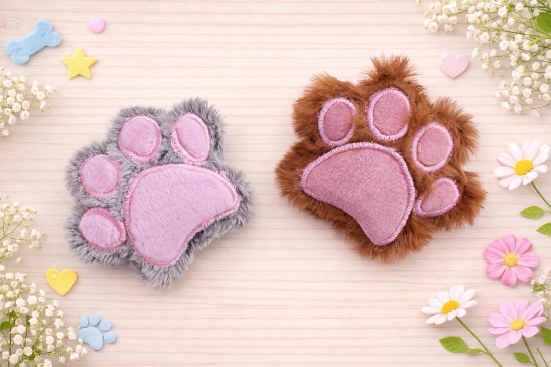 Paw ITH Stuffie, ITH, Digital File, Embroidery Design 4x4 - Etsy