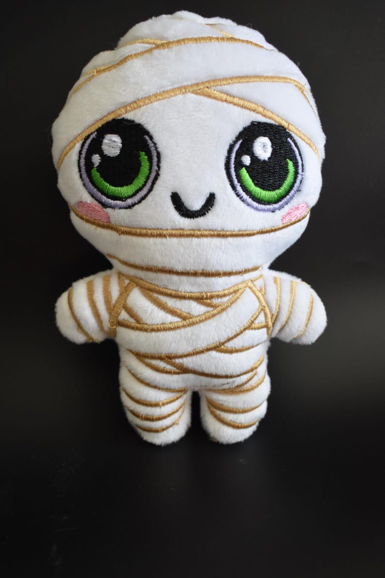 Mummy Machine Embroidery Design, Halloween ITH Stuffie Embroidery ...