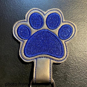 Paw Key Chain, Key Fob, Snap Tab, ITH, Digital File, Embroidery Design ...