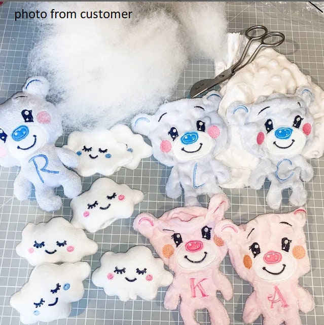 Teddy Bear Stuffie ITH Embroidery , Machine Pattern, ITH Bear Stuffie ...