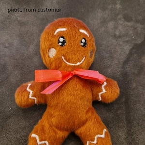 Gingerbread Man Embroidery Pattern , in the Hoop, ITH, Softie Stuffie ...