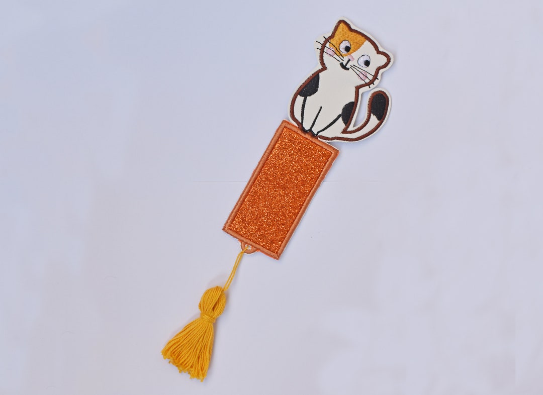 Calico Cat Bookmark 5x7 Embroidery Design - Etsy