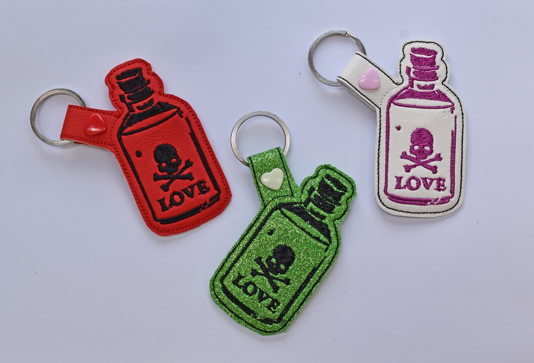 Poison Bottle Snap Tab, Halloween, Key Chain, Key Fob, Snap Tab, ITH ...