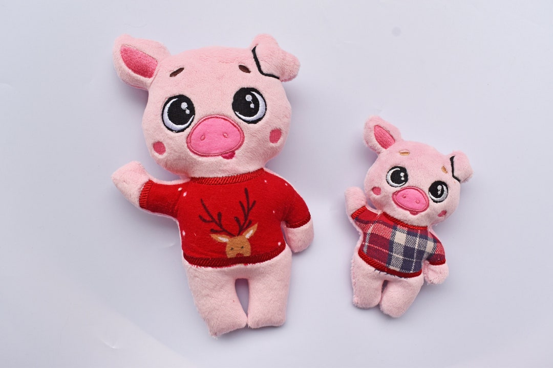 Piggy Pig Stuffie ITH Embroidery , Machine Pattern, ITH Piggy Stuffie ...