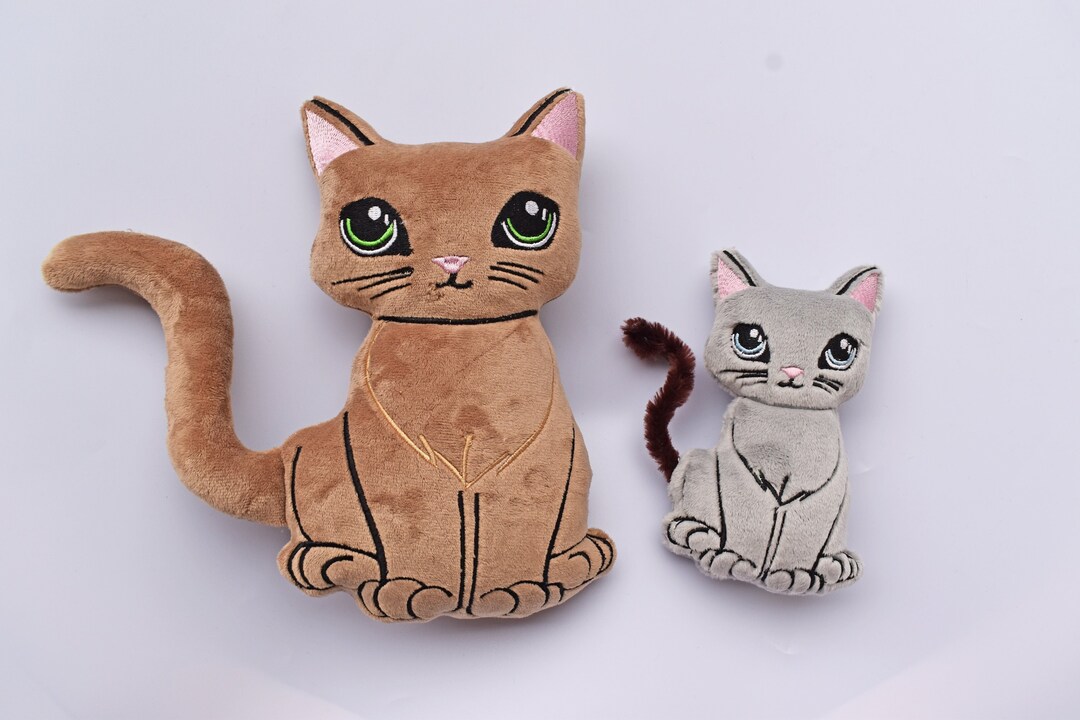 Cat Stuffie ITH Embroidery , Machine Pattern, ITH Kitten Stuffie, Cat ...