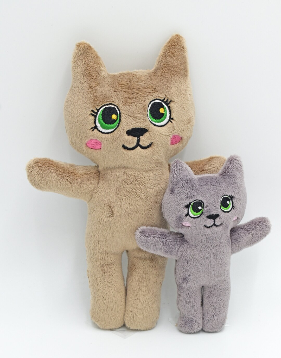 Kitty Stuffie ITH Embroidery , Machine Pattern, ITH Stuffie, Kitten ...