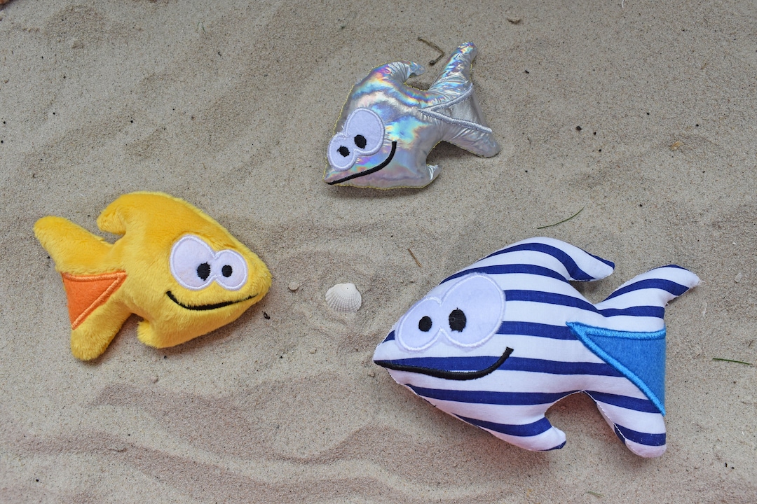 Fish Stuffie ITH Embroidery , Machine Pattern, ITH Fish Stuffie, Fish ...