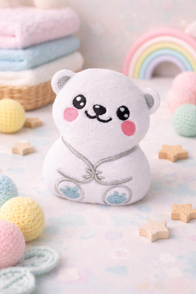Polar Bear ITH Embroidery Pattern ,machine Pattern, ITH Bear Stuffie ...