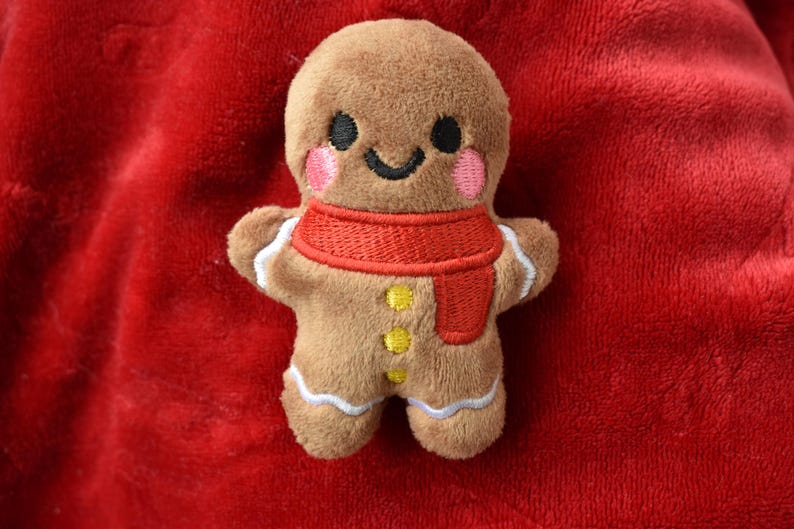Gingerbread Man in Scarf Embroidery Pattern , in the Hoop, ITH, Softie ...