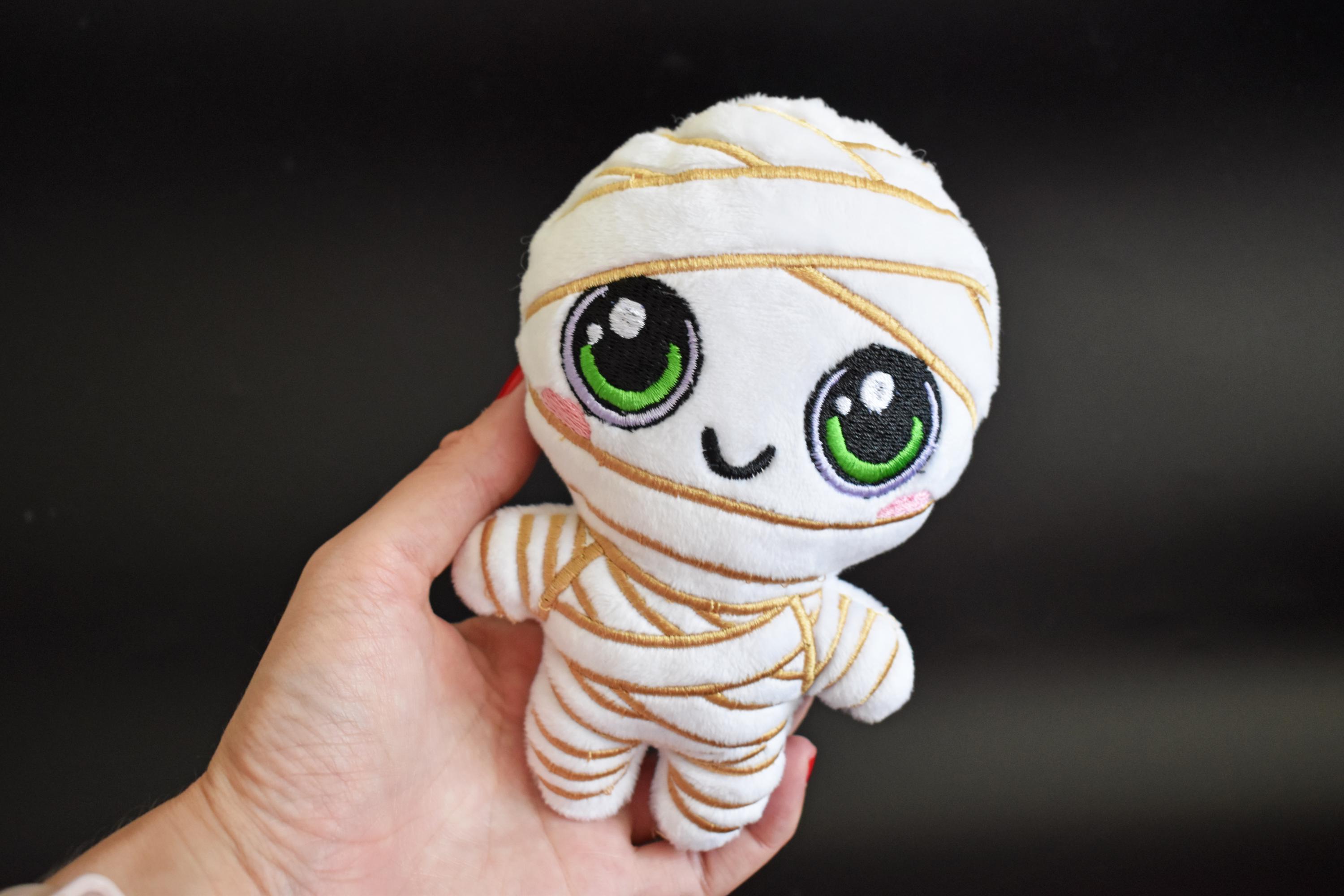 Mummy Machine Embroidery Design, Halloween ITH Stuffie Embroidery ...
