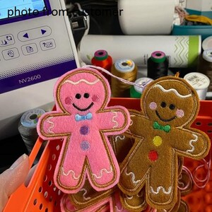 Gingerbread Man Embroidery Pattern , in the Hoop, ITH, Softie Stuffie ...