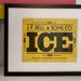 Framed Vintage Ice Card / Window Card for Ice Delivery / 11 x | Etsy
