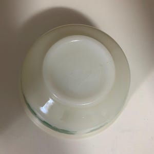 Vintage Hazel Atlas Ivy Bowl Small Mixing Bowl / Milk Glass With Green ...