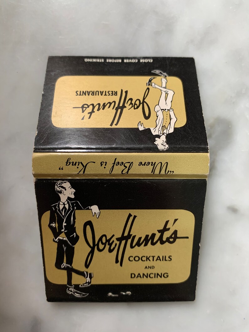 Vintage Joe Hunt's Restaurant Matchbook - Scottsdale Arizona - Etsy