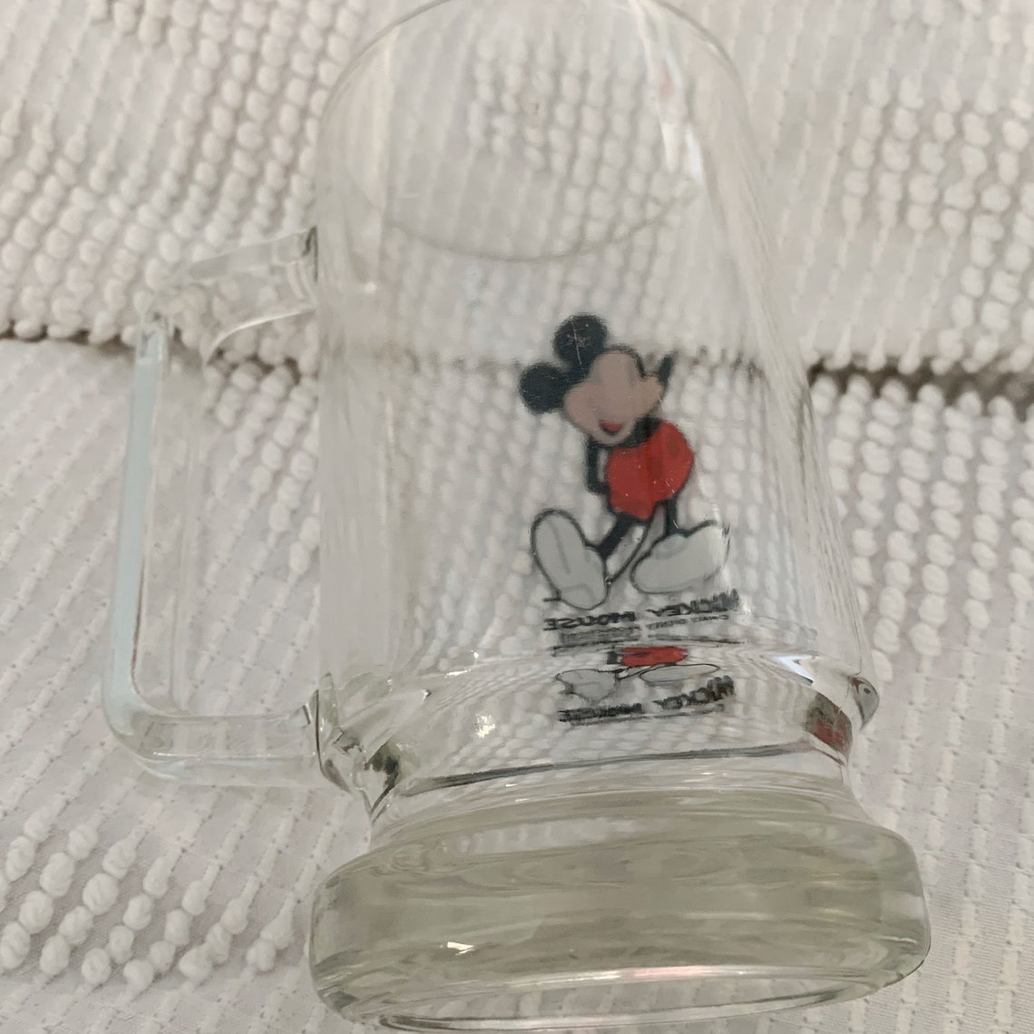 Vintage Mickey Mouse Glass Mug With Handle / Mickey Mouse | Etsy