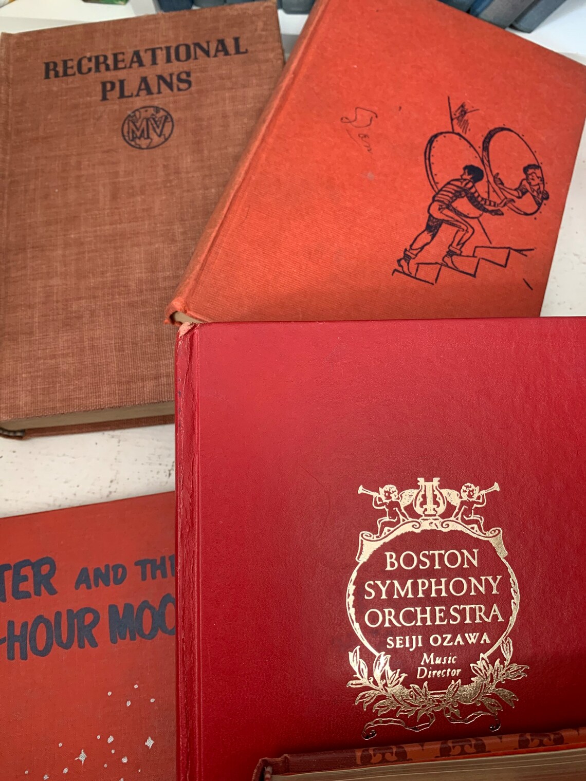 Vintage Book Stack / Red Books /shades of Red Book Decor Lot / - Etsy