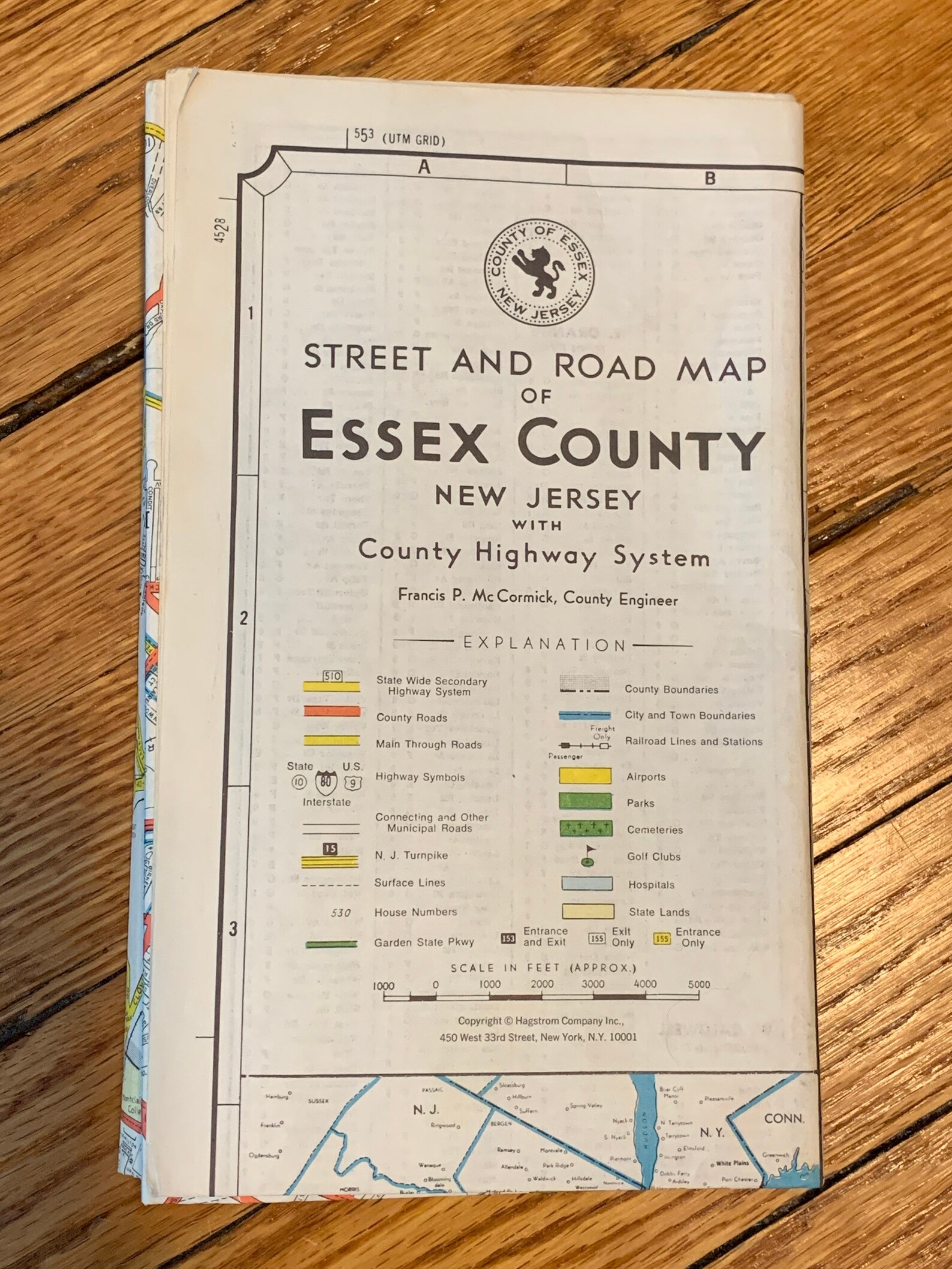 Vintage Fold Out Map / 1976 Street and Road Map of Essex | Etsy