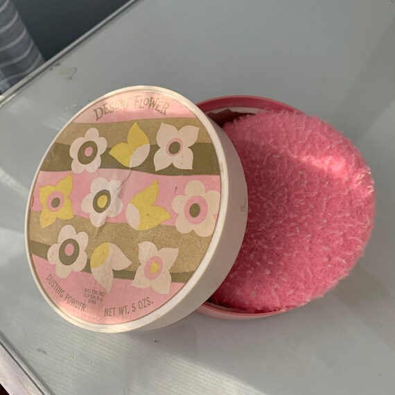 Vintage Desert Flower Dusting Powder Container / Powder Case | Etsy