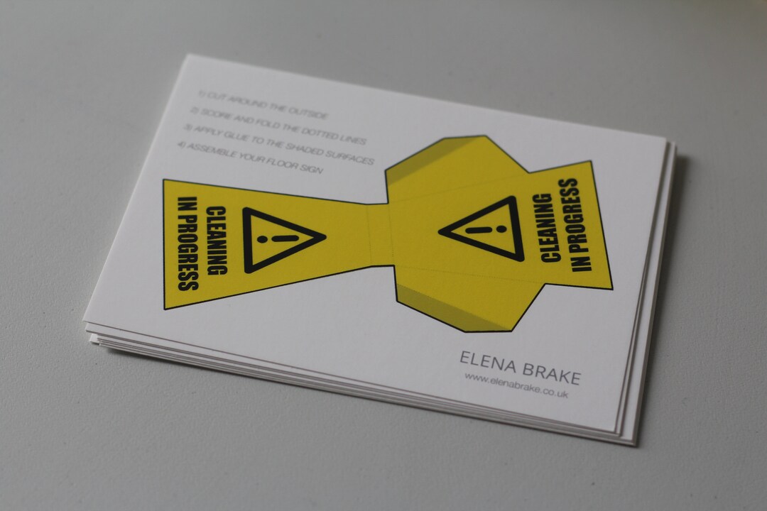 Fold Your Own Floor Sign, Numbered Edition, Fun Postcard, Small Art ...