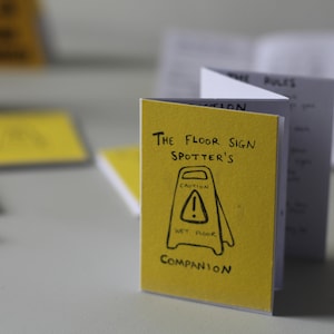 Tiny Art Zine, Mini-zine, Funny Zine, Yellow Zine, Artist Book, Foldout ...