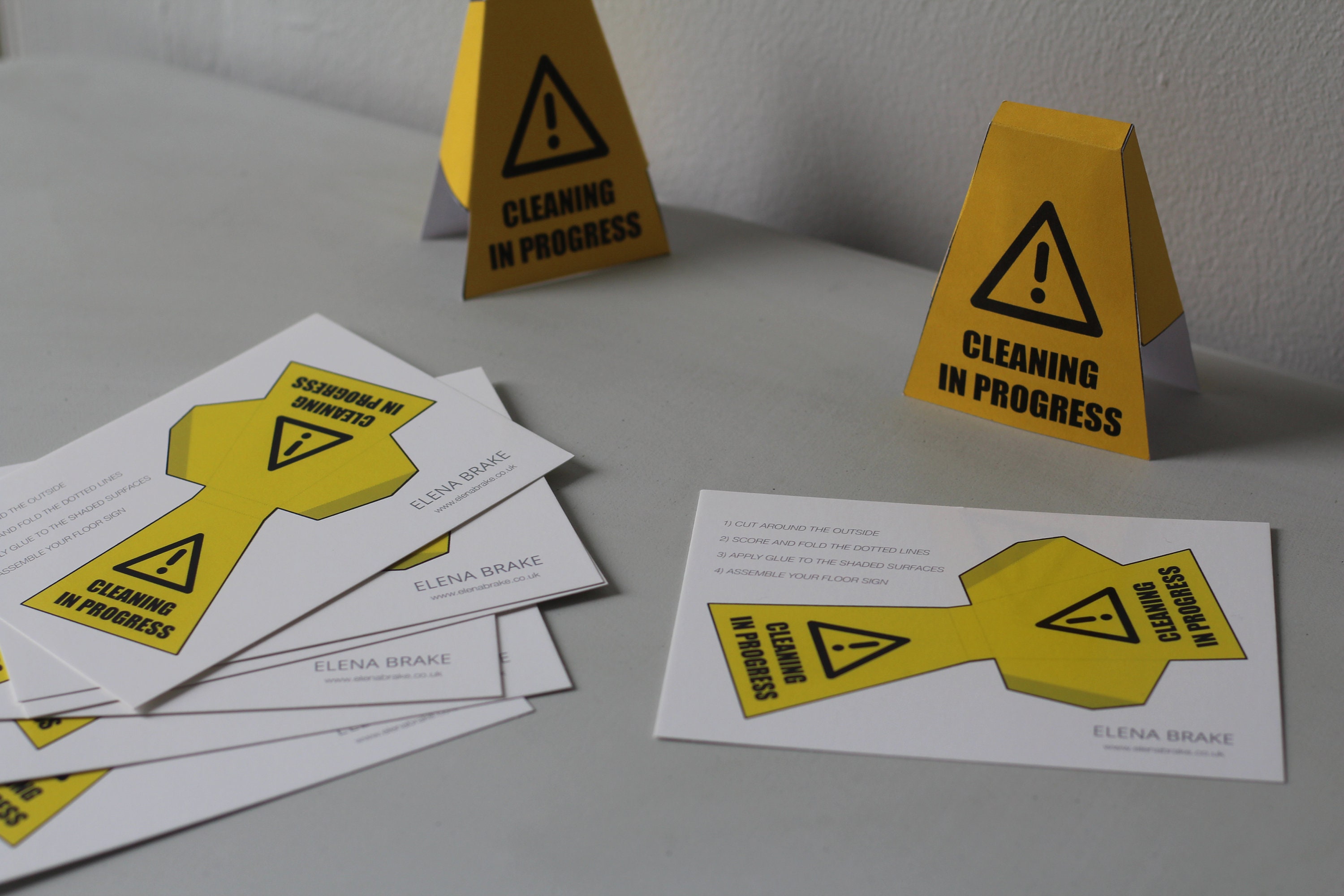 Fold Your Own Floor Sign, Numbered Edition, Fun Postcard, Small Art ...