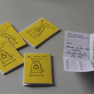 Tiny Art Zine, Mini-zine, Funny Zine, Yellow Zine, Artist Book, Foldout ...