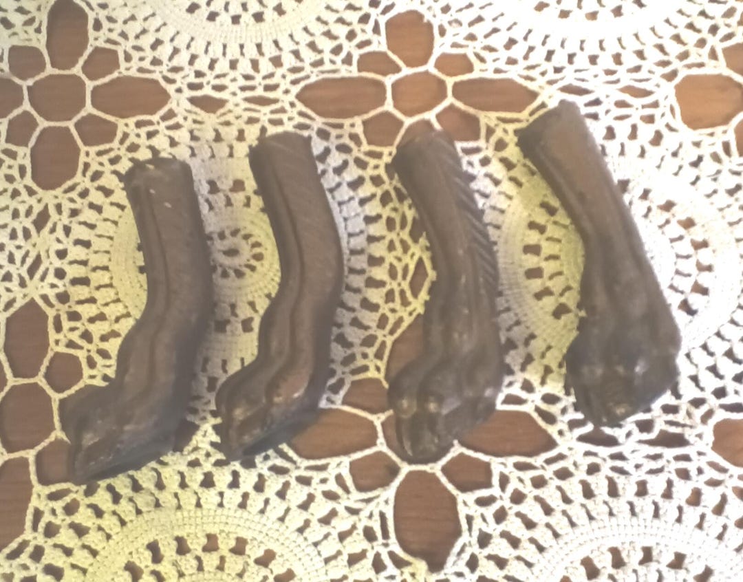 4 Vintage Metal 4 Inch Legs Rescued From Old Footstool Lion Legs in ...