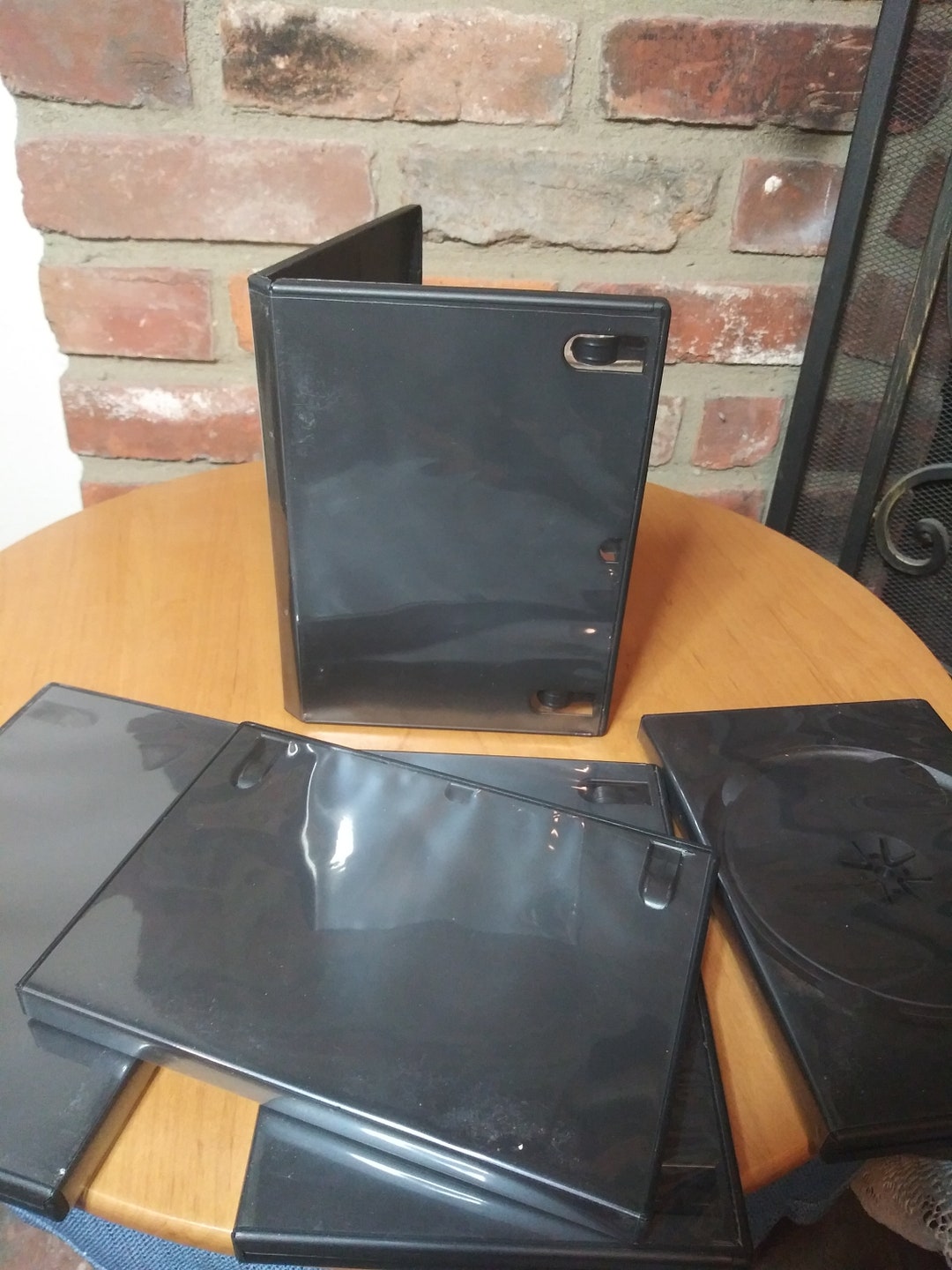 5 Black Plastic Cd Dvd Cases With Clear Plastic Cover - Etsy