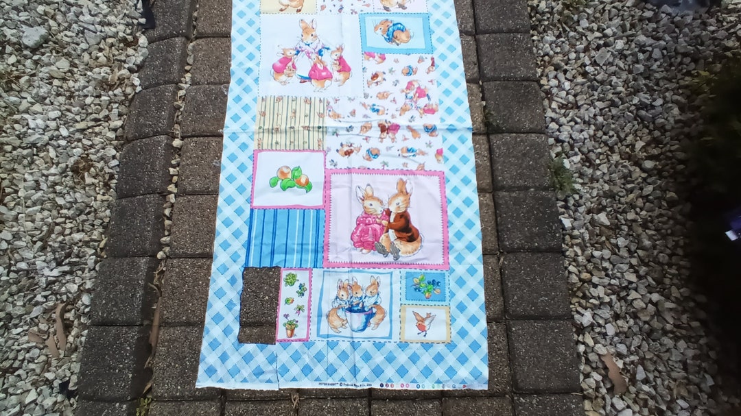 Vintage Peter Rabbit Panel 2001 Frederick Warne & Co 23 Inches X 44 ...