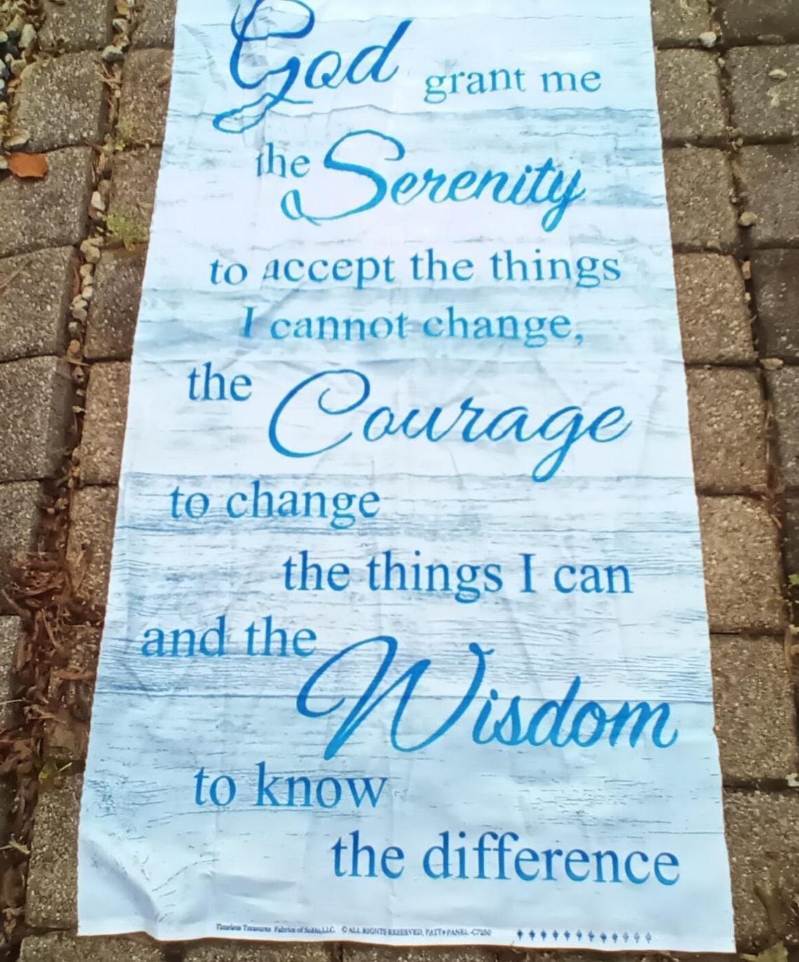 Serenity Prayer Panel Timeless Treasures Fabrics PATT#PANEL-C7250 24 ...
