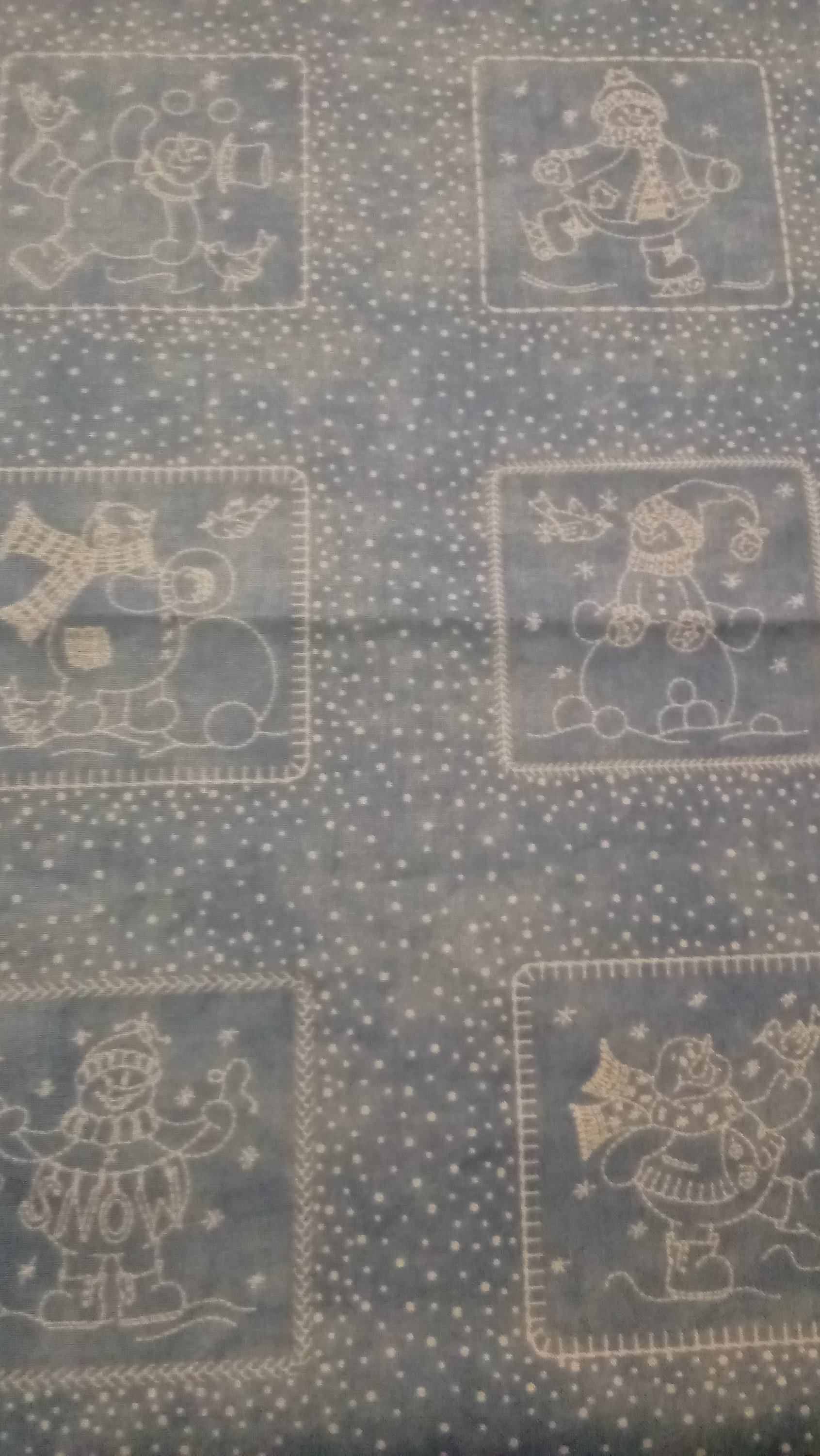 Roly Poly Snowmen Panel Fabric Robin Kingsley Bird Brain Designs ...