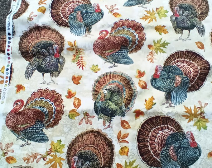 Turkey Fabric Timeless Treasures Harvest-cm7658 1 Yard Thanksgiving - Etsy