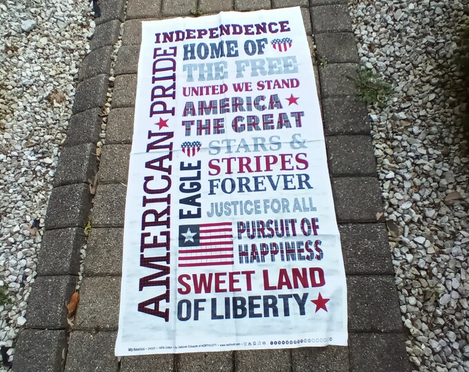 Flag Panel Fabric Dan Morris Design 2016 Quilting Treasures Patriotic ...