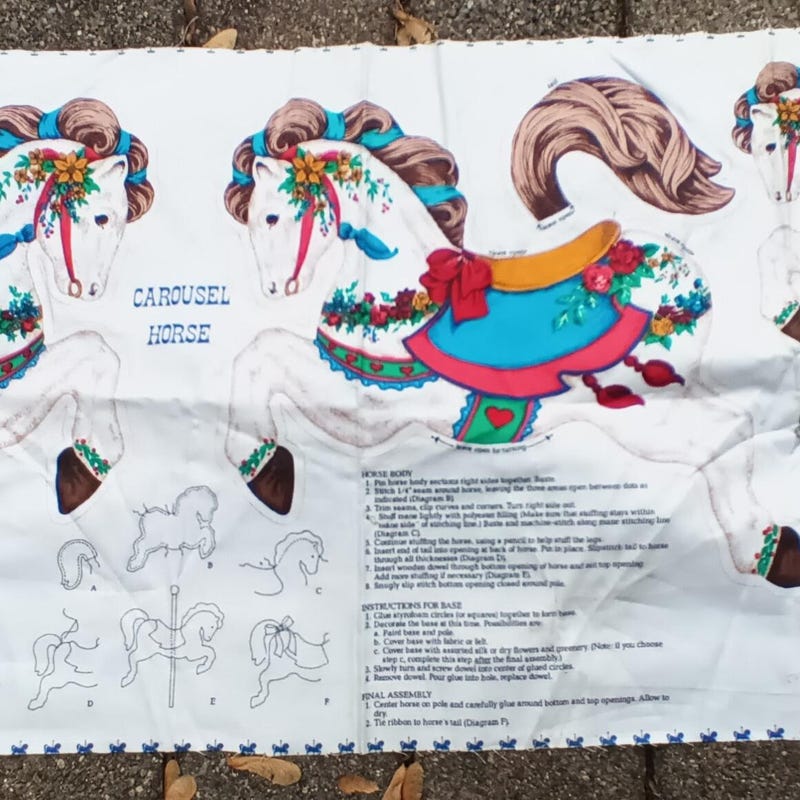Carousel Horse Applique - Etsy