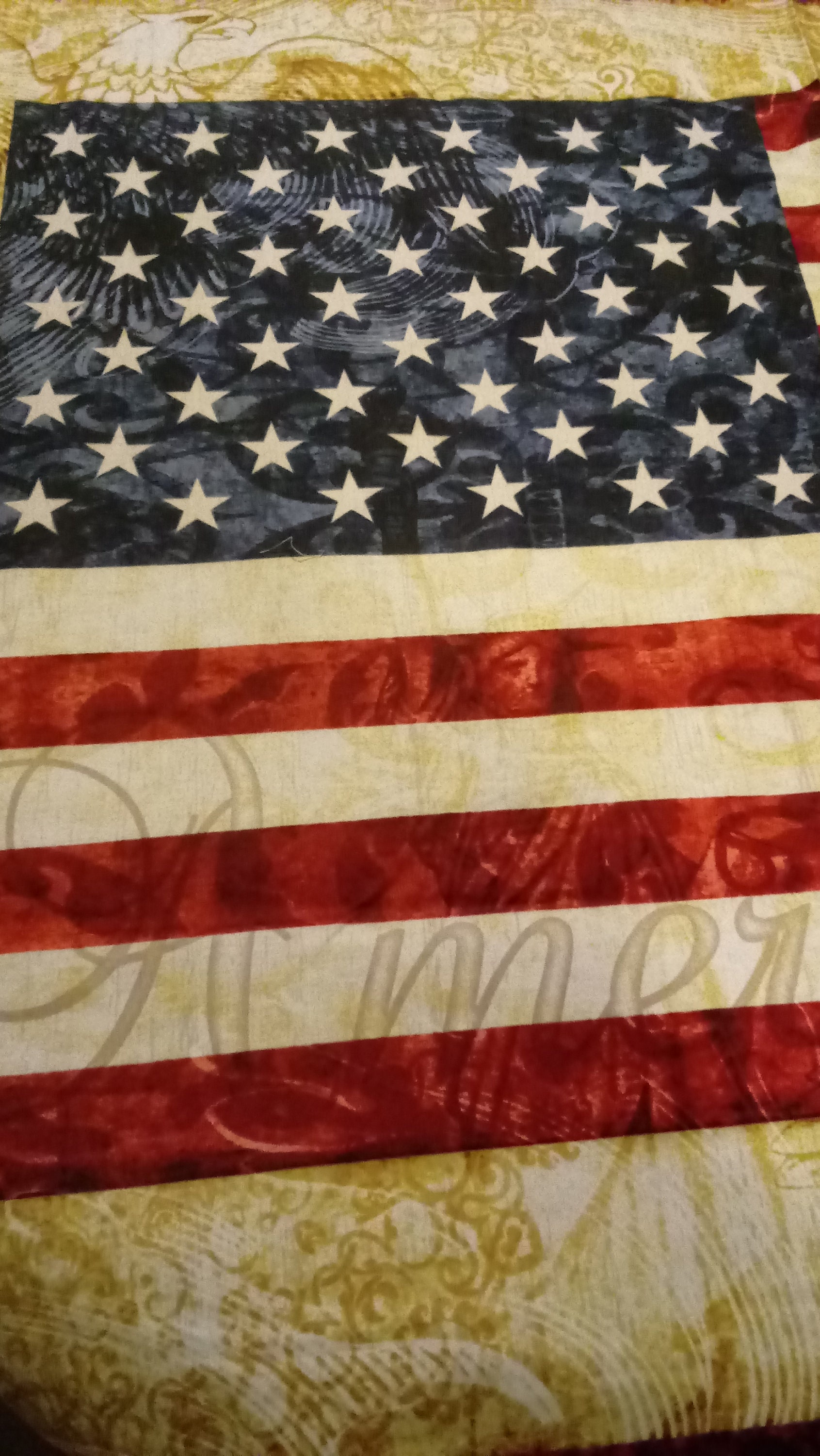 Flag Panel Fabric Dan Morris Design 2016 Quilting Treasures Patriotic ...