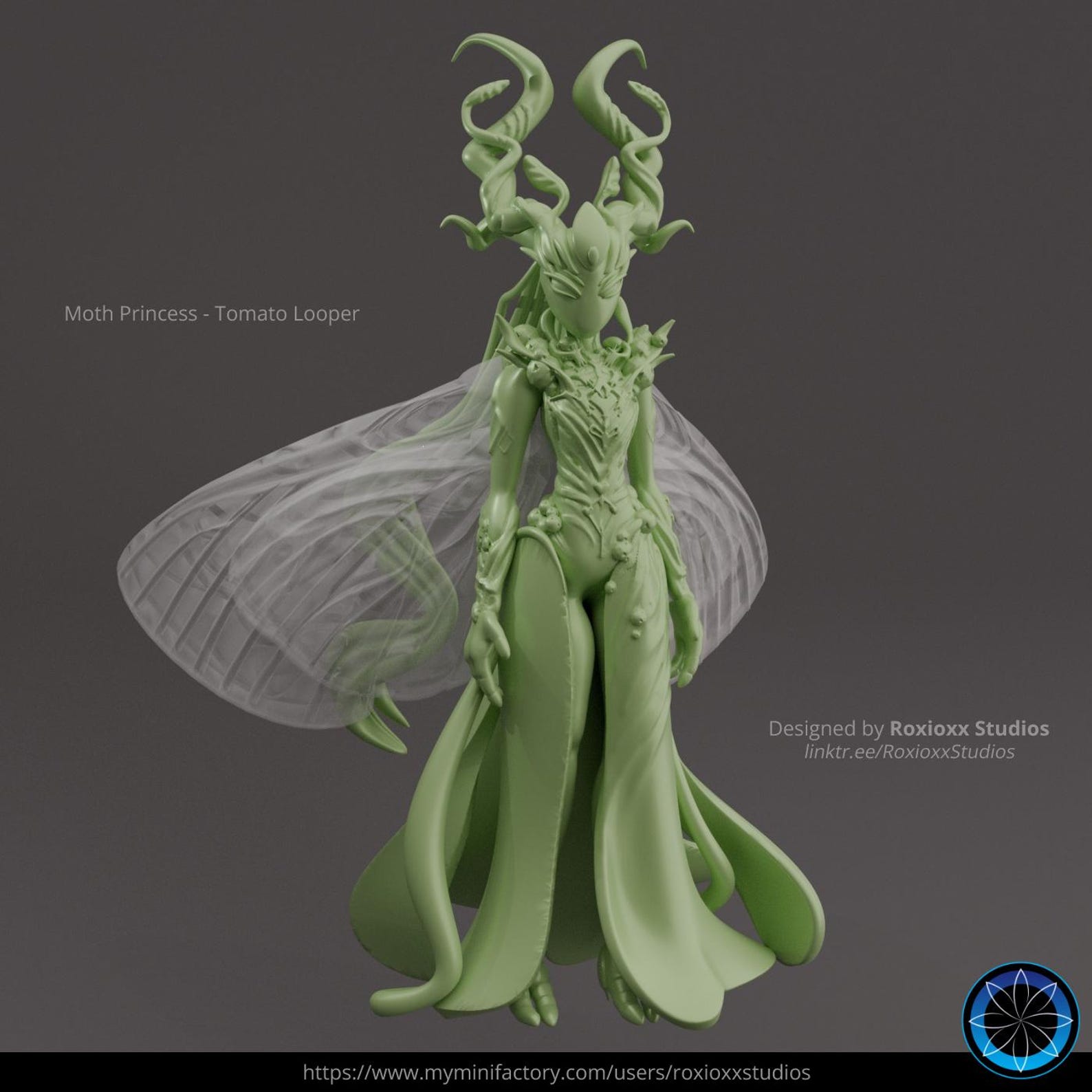 Moth Princess - Tomato Looper || 3D Printed Miniature - Etsy