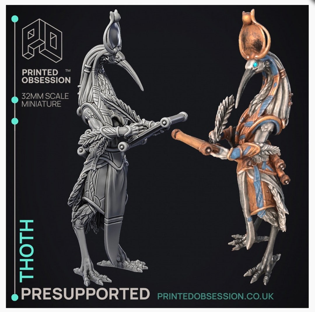 Thoth, Egyptian God of Writing, Wisdom and Magic || 32mm Scale - Etsy