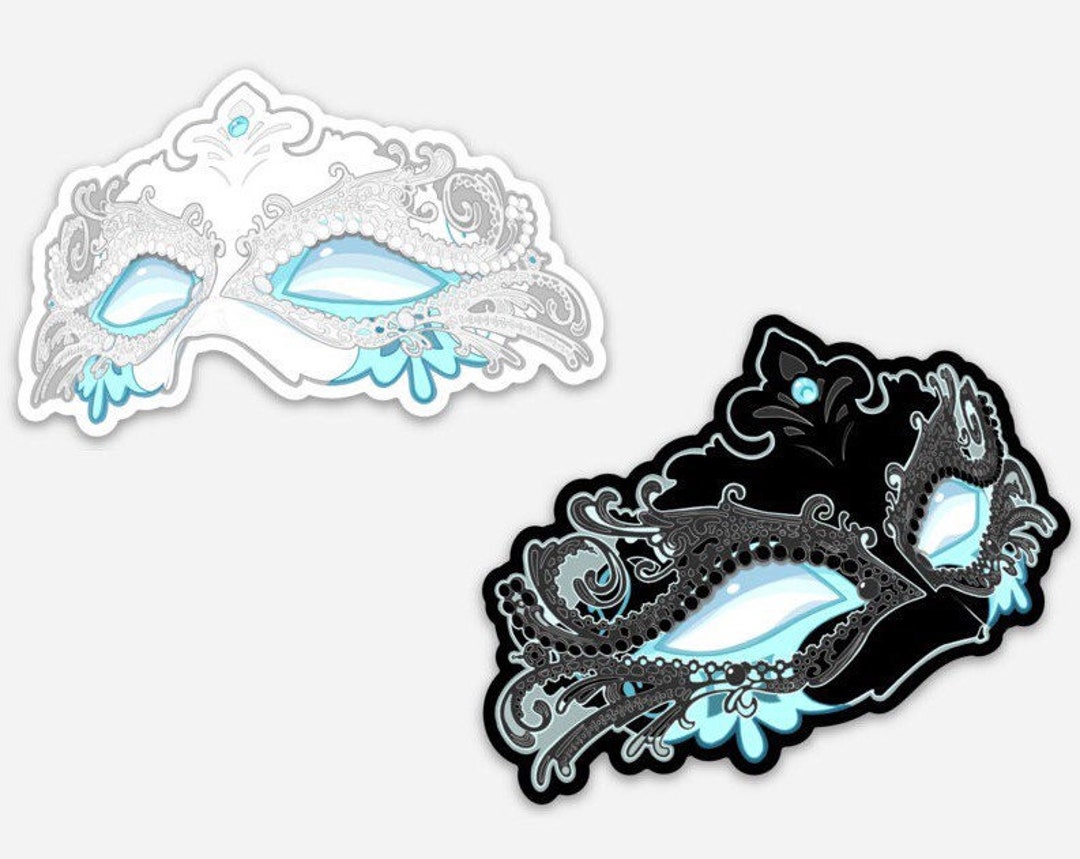 Large Masquerade Mask Stickers (3” Long) - Etsy