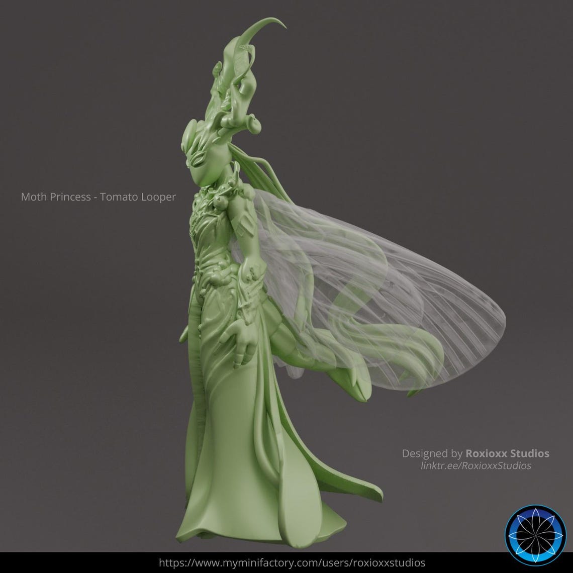Moth Princess - Tomato Looper || 3D Printed Miniature - Etsy
