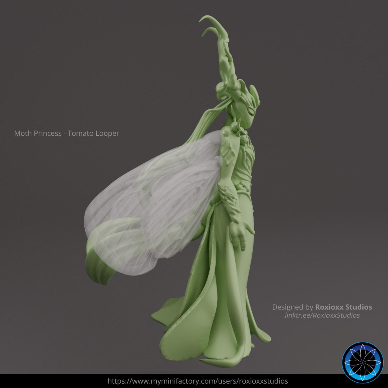 Moth Princess - Tomato Looper || 3D Printed Miniature - Etsy